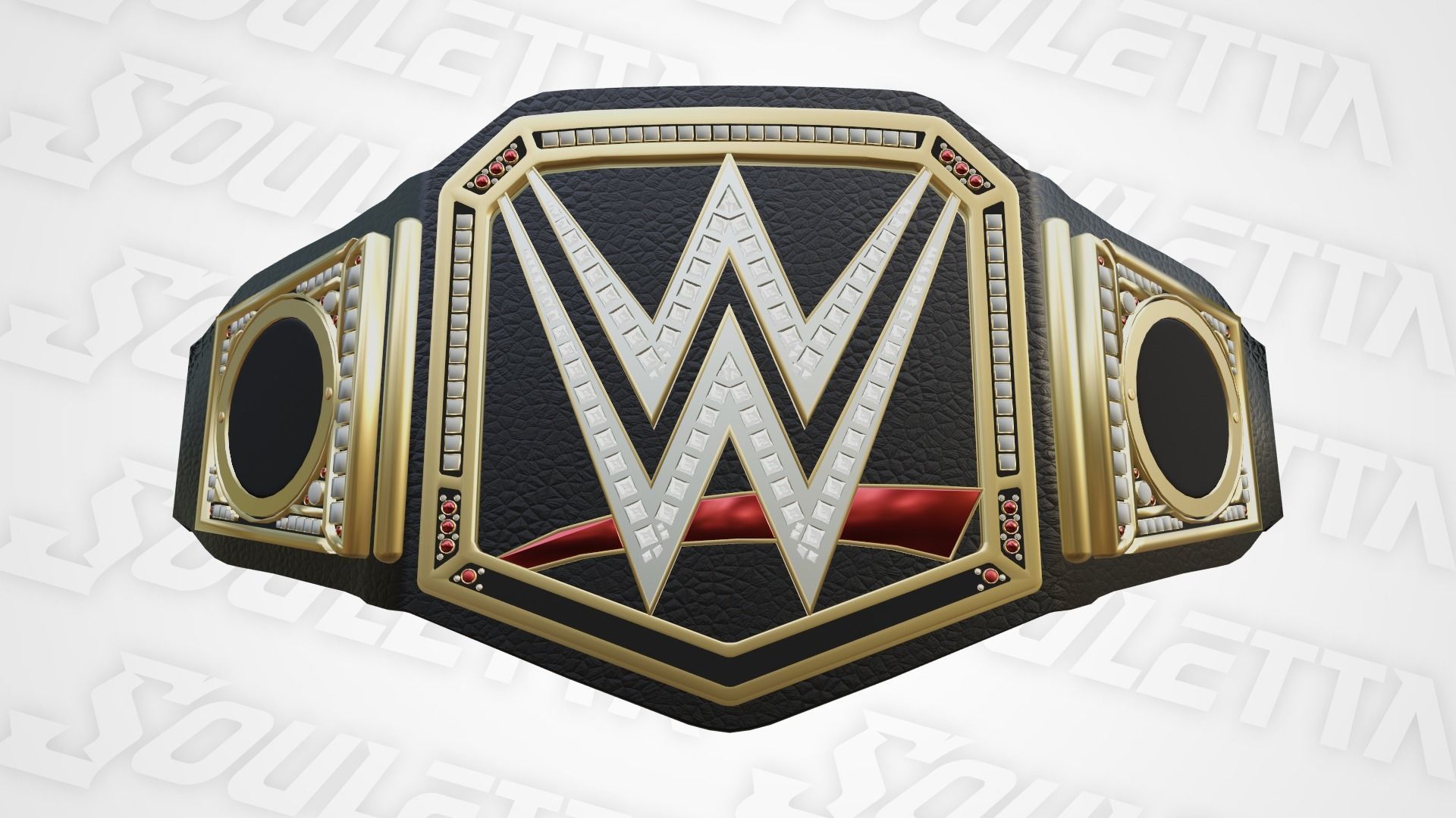 WWE World Heavyweight Championship 3D model animated rigged | CGTrader