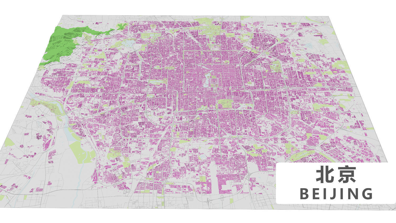 Beijing City urban planning maquett building Topography MODEL 3D model ...