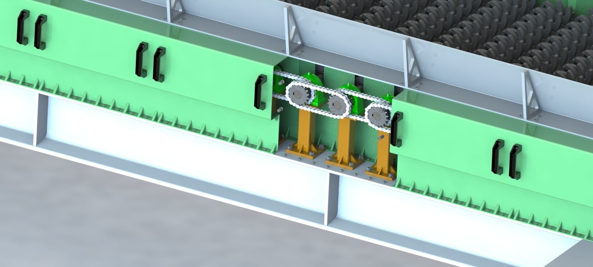 Disc Screen Separator for screening woody biomass 3D model rigged ...