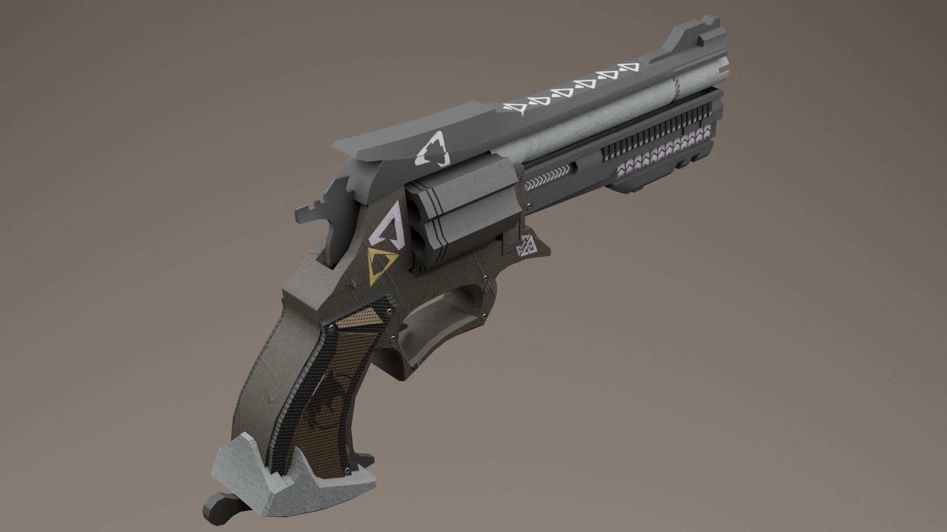 Revolver gun wolfsbane free VR / AR / low-poly 3D model | CGTrader