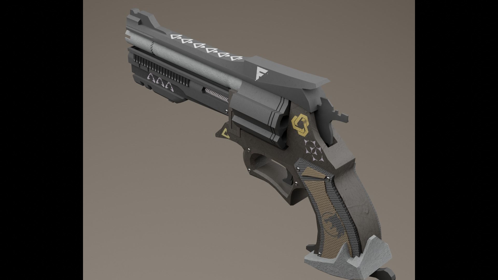 Revolver gun wolfsbane free VR / AR / low-poly 3D model | CGTrader