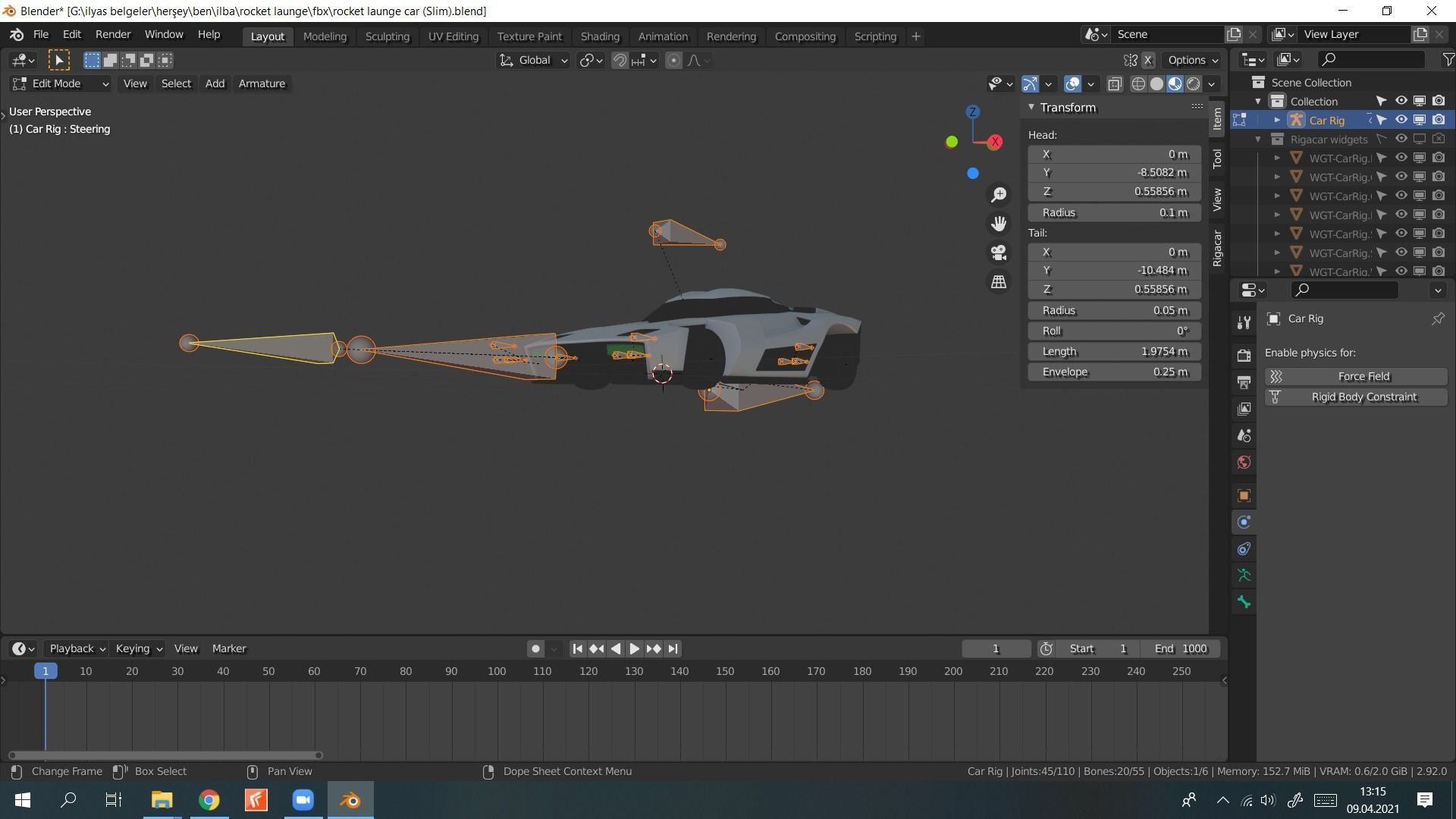 rocket league FREE 3D MODEL original Breakout free VR / AR / low-poly ...