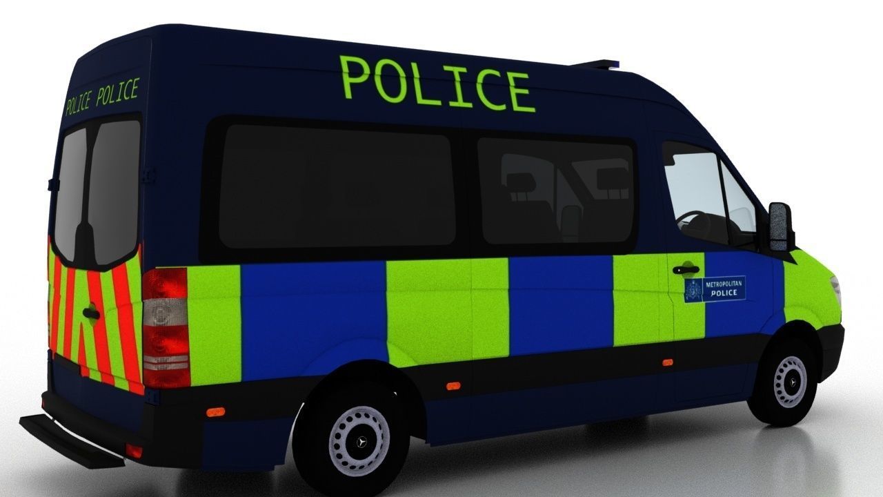Mercedes Benz Sprinter L2H2 2009 England Police Passenger UK 3D model ...