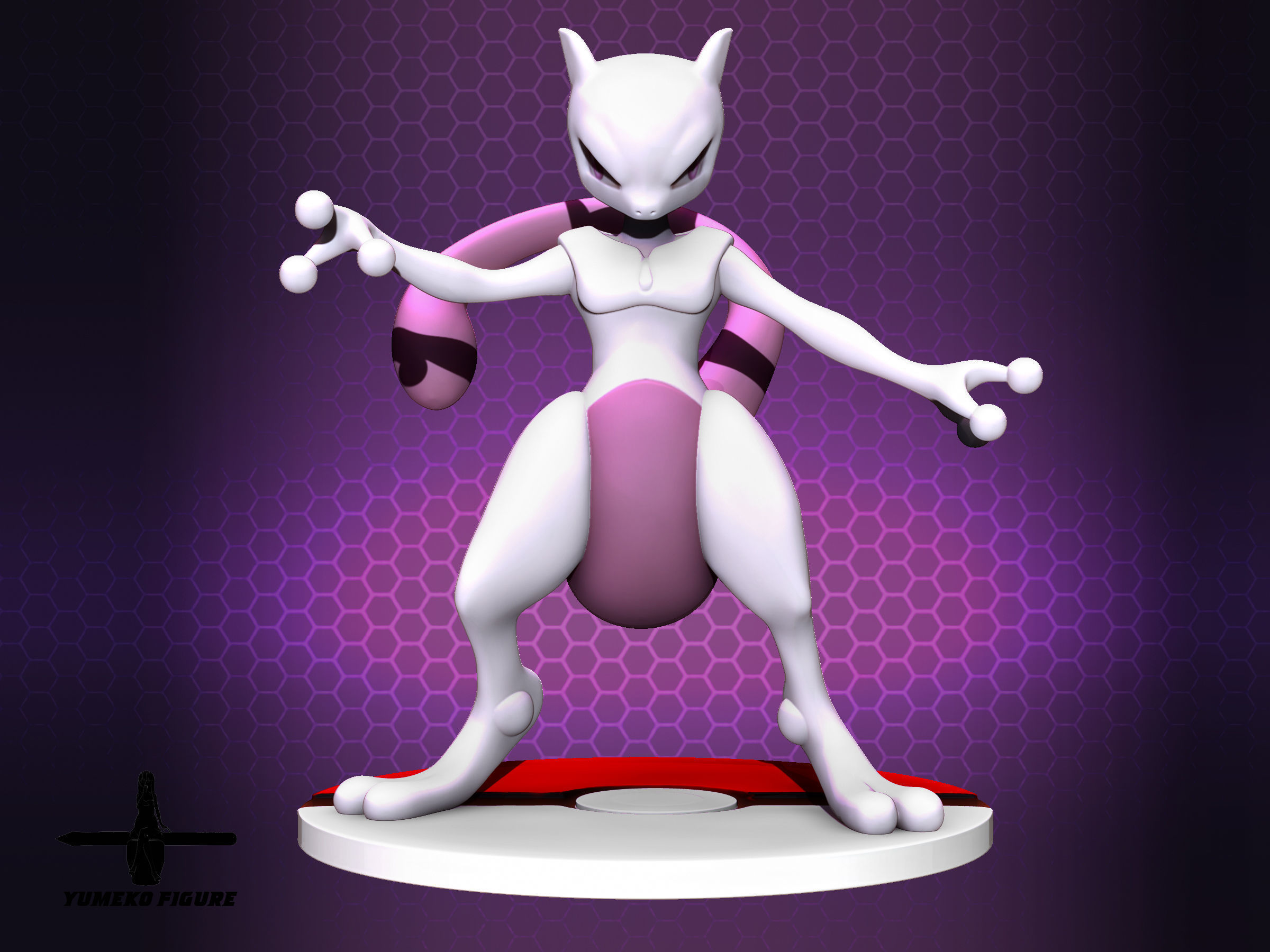 mewtwo figure 3d free 3D model 3D printable | CGTrader