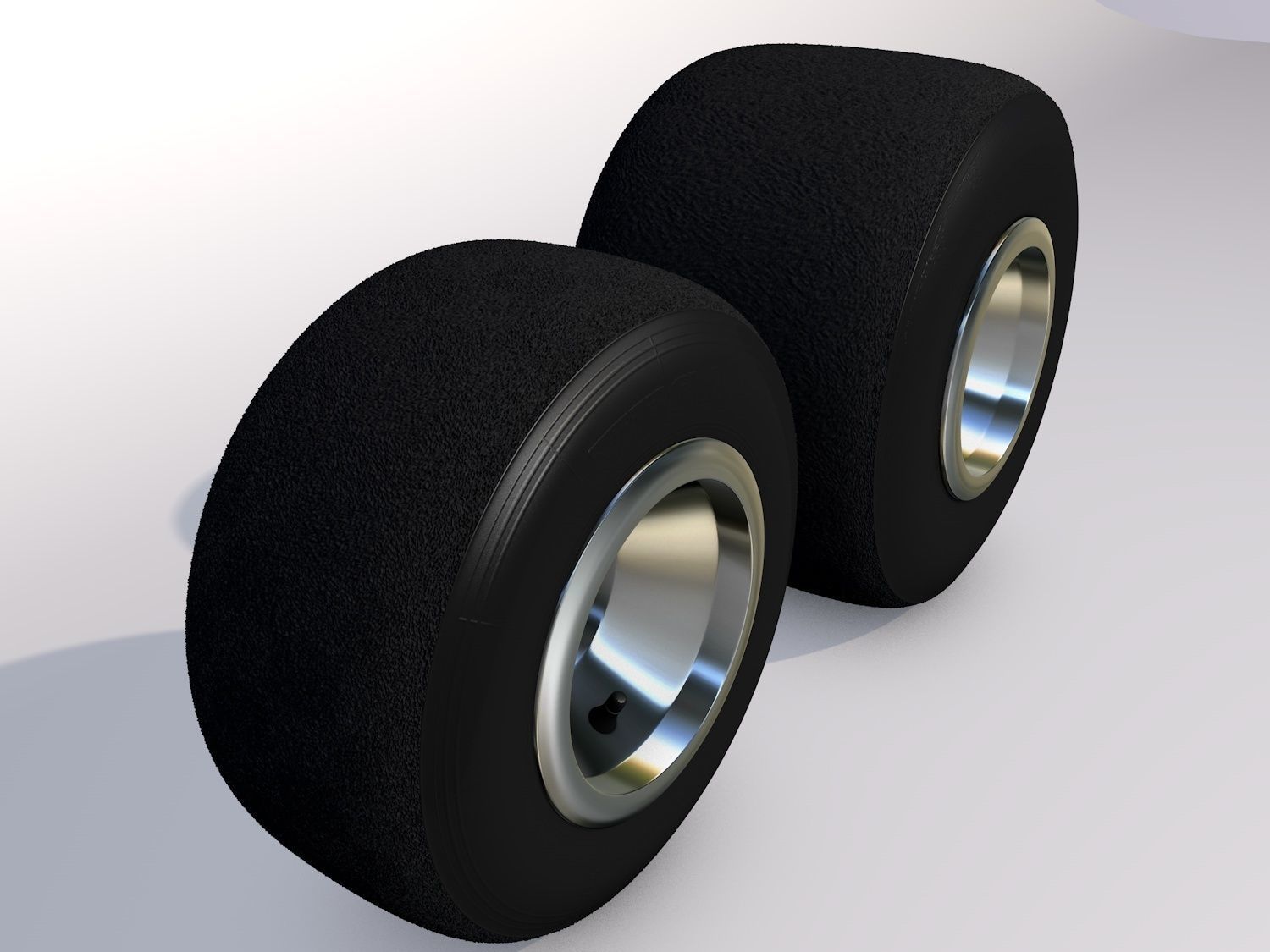 Karting wheels- Set of high-poly go-kart wheels- Tires and rims 3D ...
