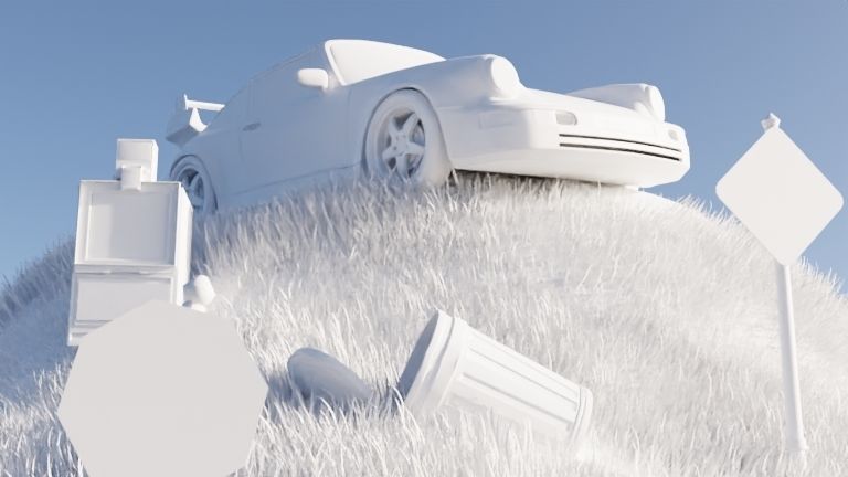 porcshe get stuck 3D model | CGTrader