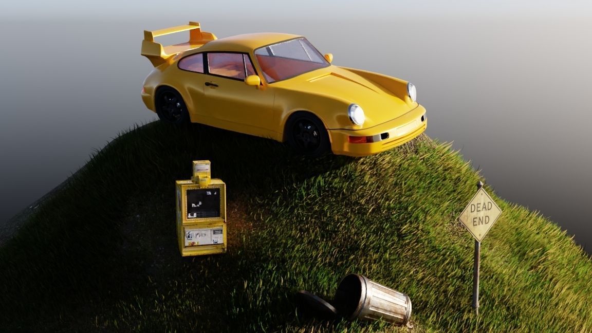 porcshe get stuck 3D model | CGTrader