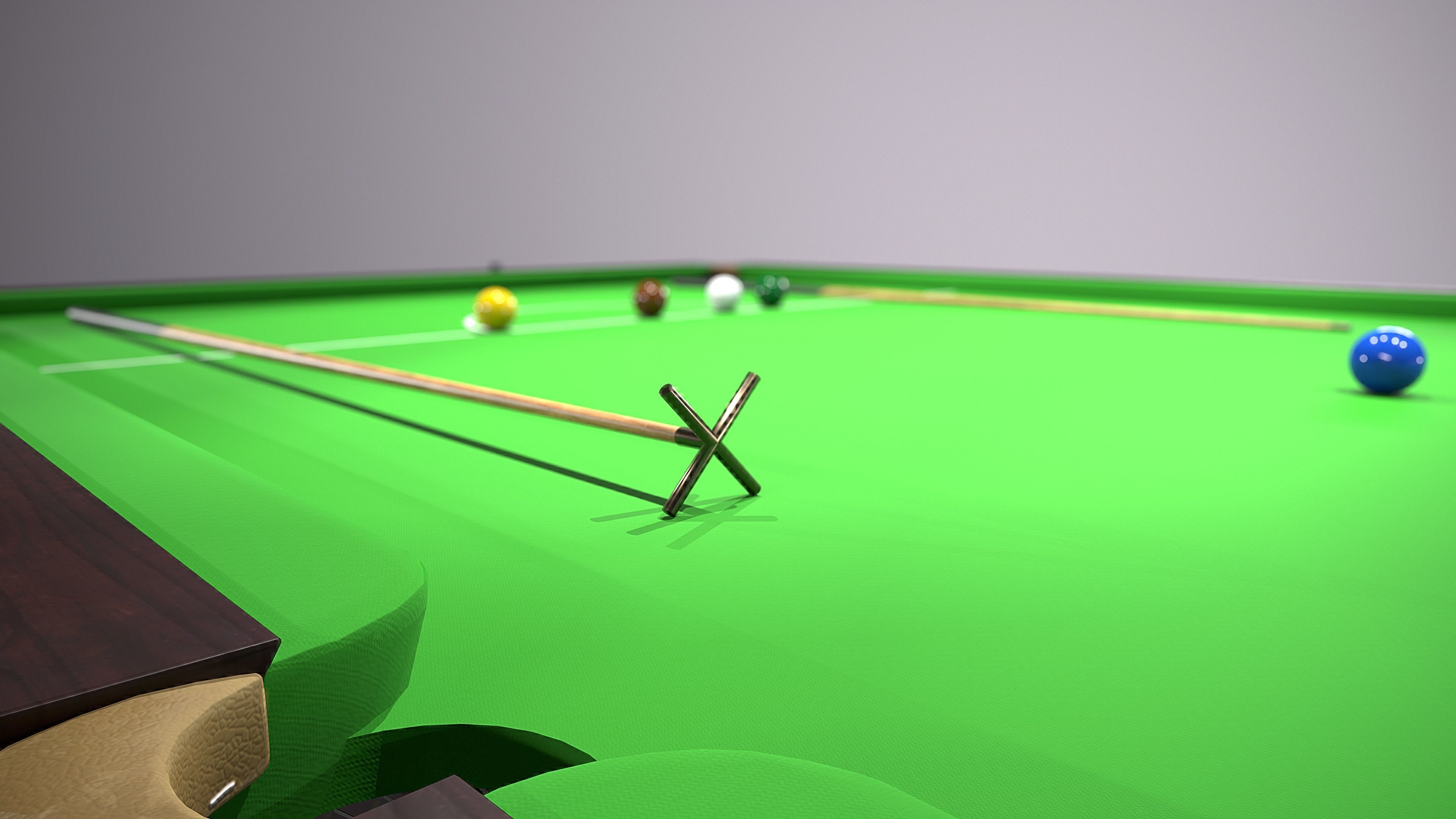 3D model 12ft Snooker Pool Table VR / AR / low-poly | CGTrader