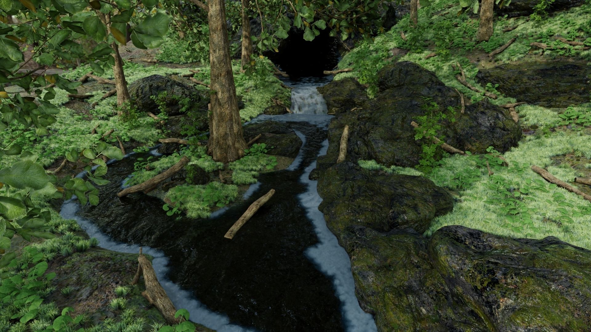 Stream Scene 3D model | CGTrader