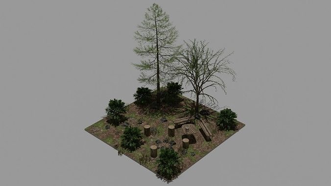 cozy forest corner 3D model 3D printable | CGTrader
