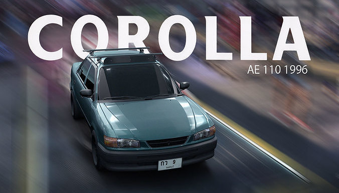 3D model TOYOTA COROLLA AE110 VR / AR / low-poly | CGTrader