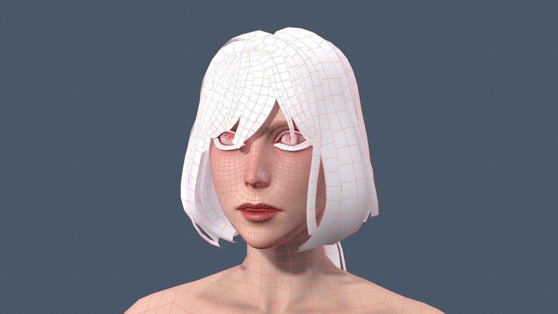 3D model Game low poly HAIR VR / AR / low-poly | CGTrader
