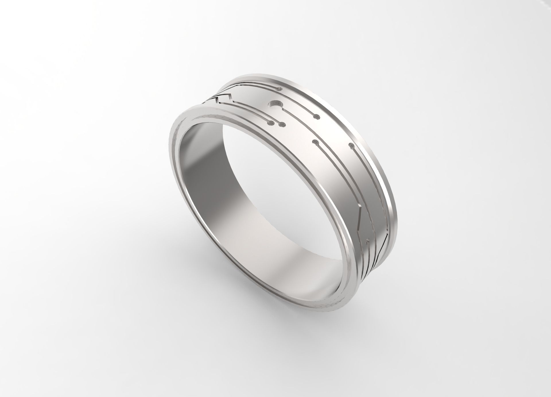 Cyber ring for 3d printing 3D model 3D printable | CGTrader