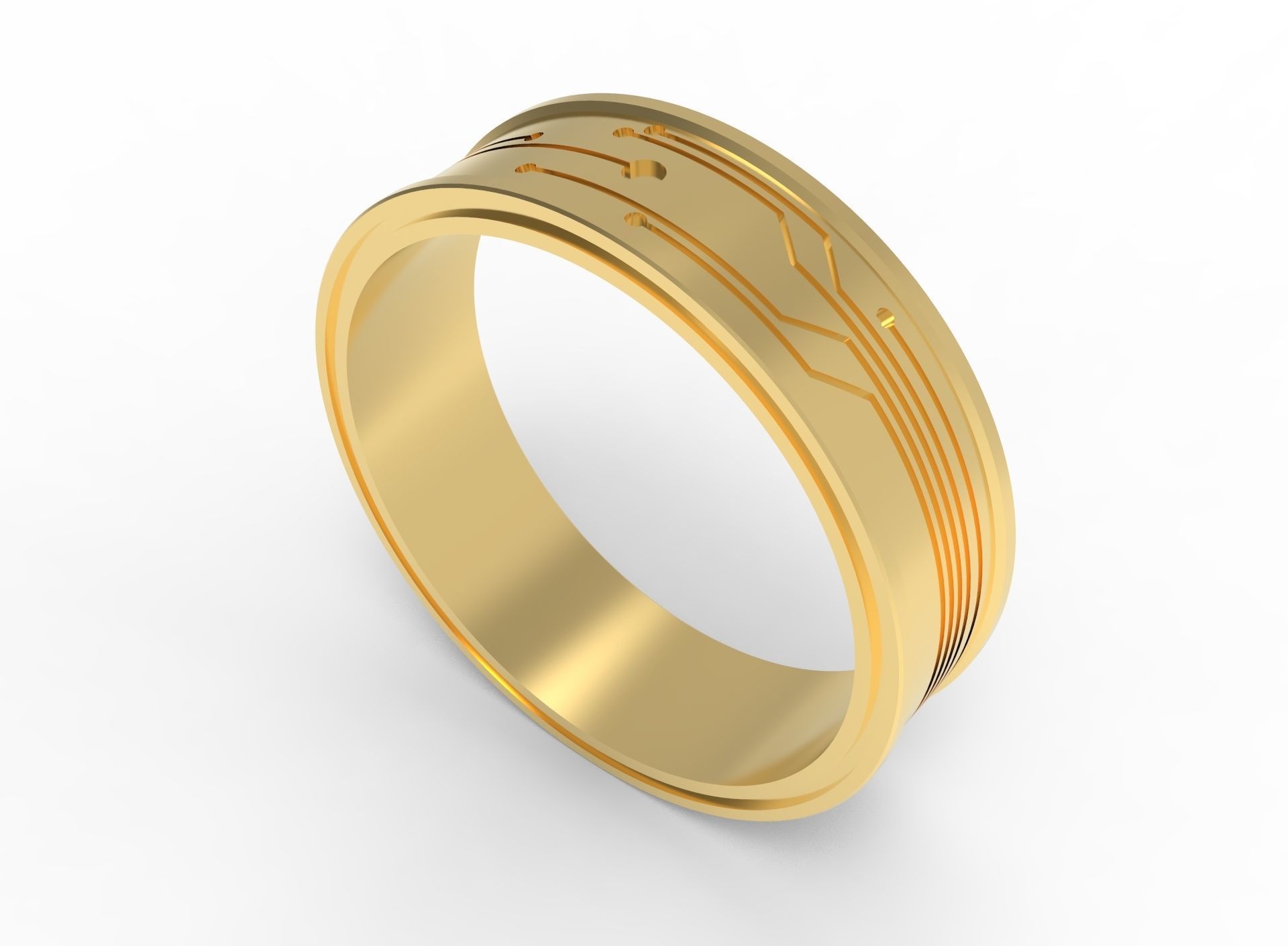 Cyber ring for 3d printing 3D model 3D printable | CGTrader