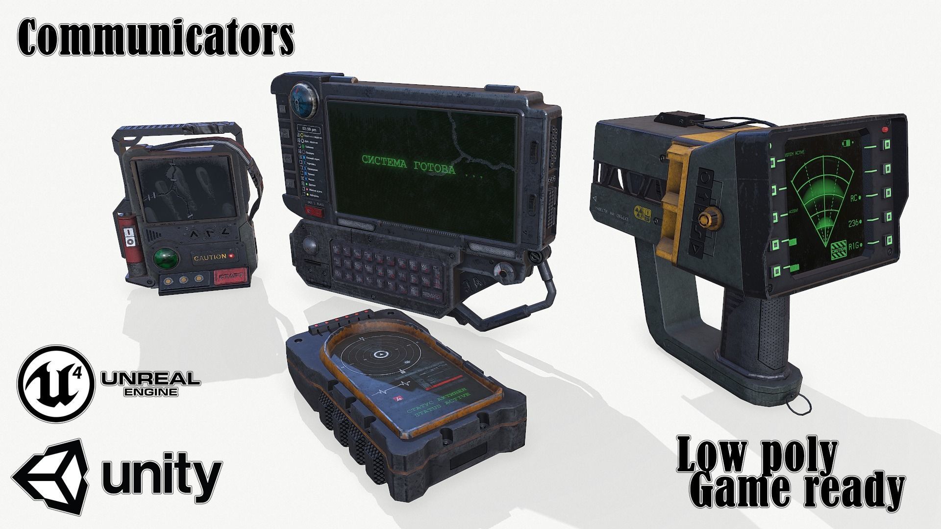 3D model Communicators device with light VR / AR / low-poly | CGTrader