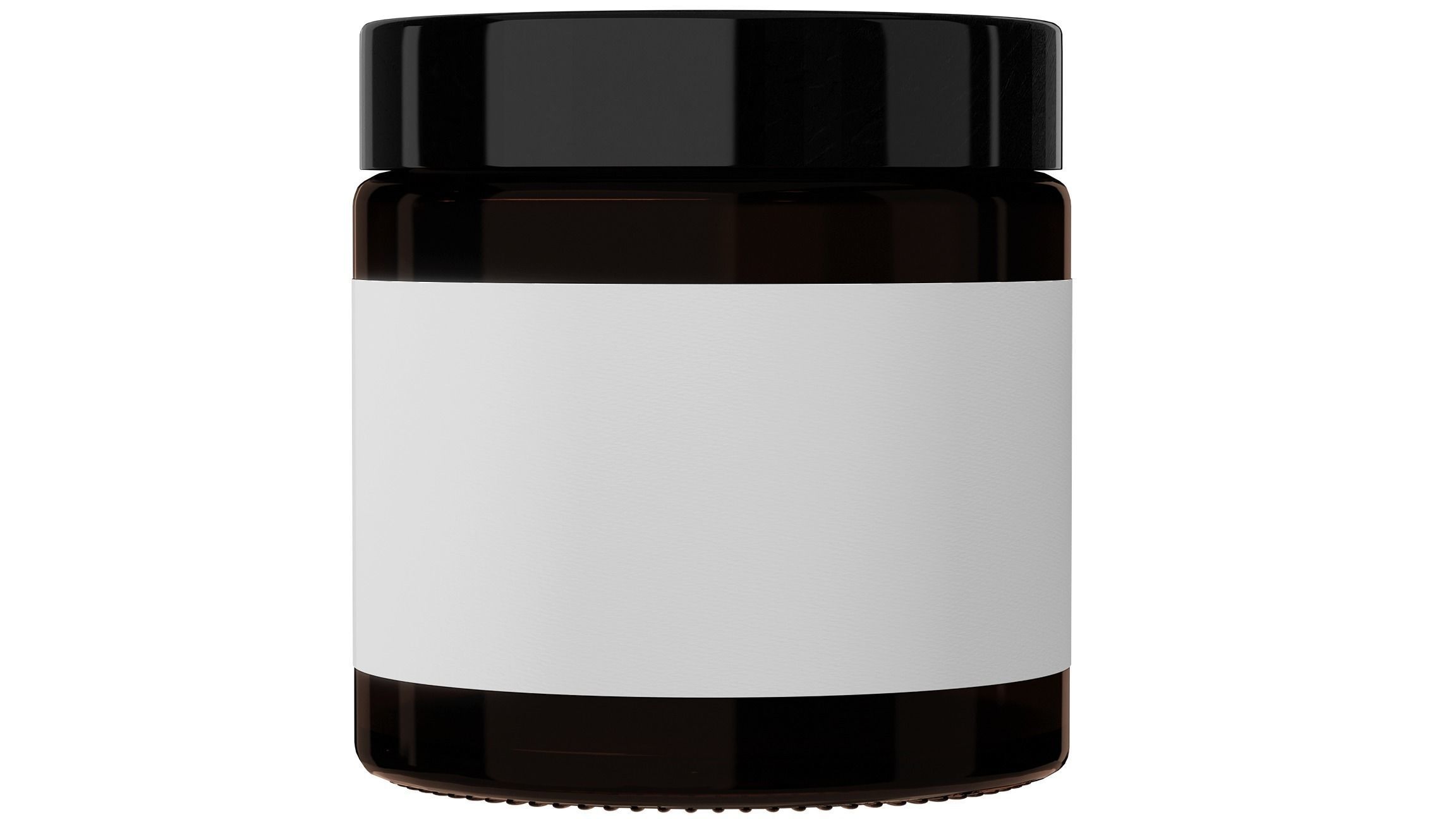 Glass crucible with label white and brown 3D model | CGTrader