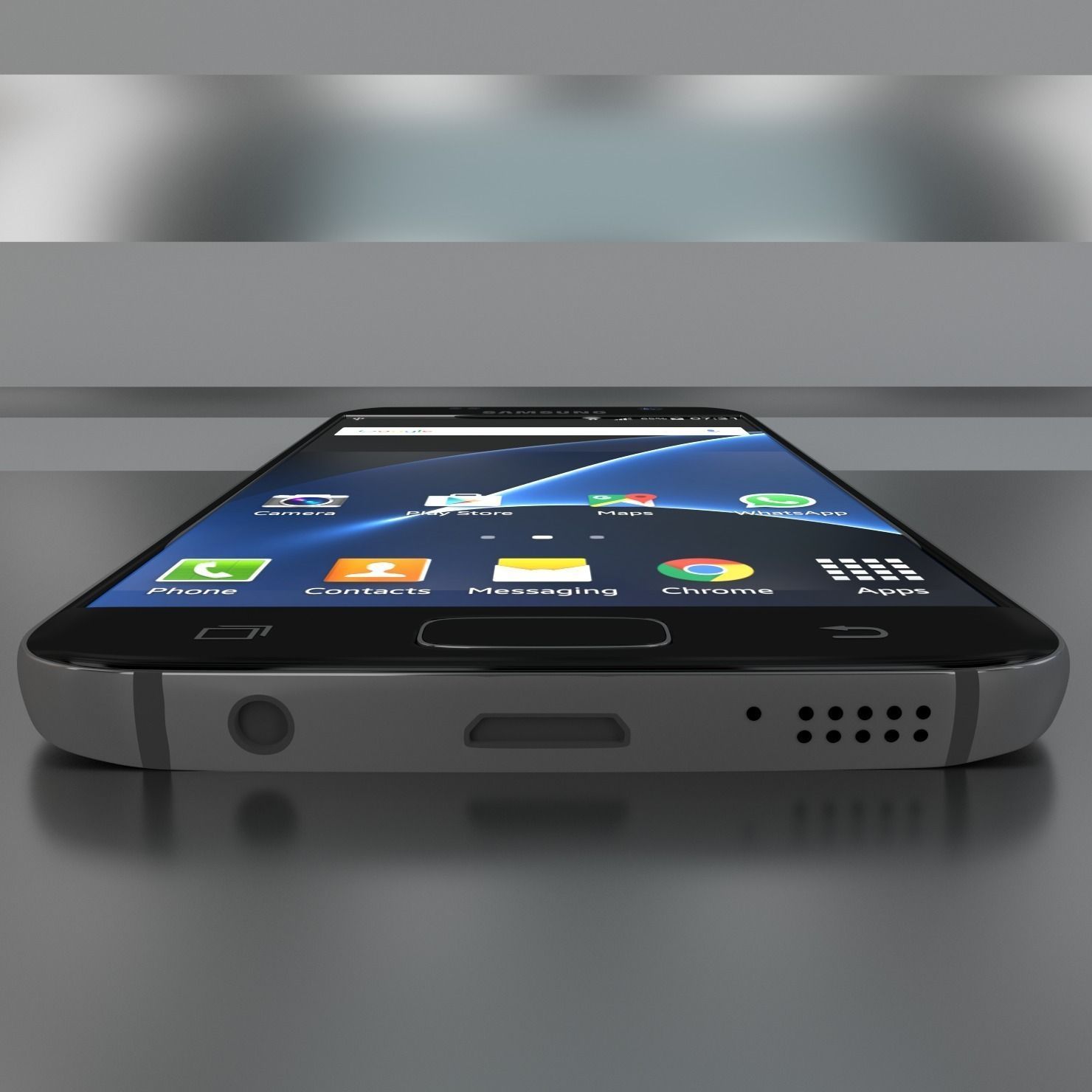 3D model Samsung Galaxy S7 Black with PCB and battery VR / AR / low ...