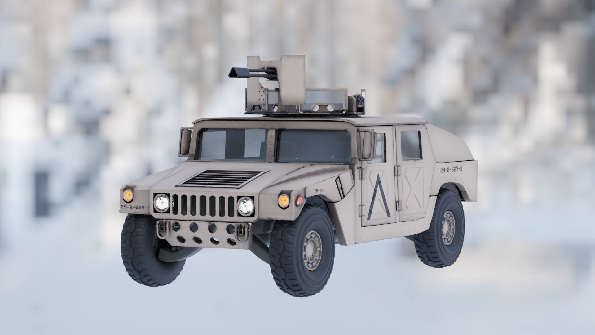 HMMWV humvee High Mobility Multipurpose Wheeled Vehicle GAU19 3D model ...