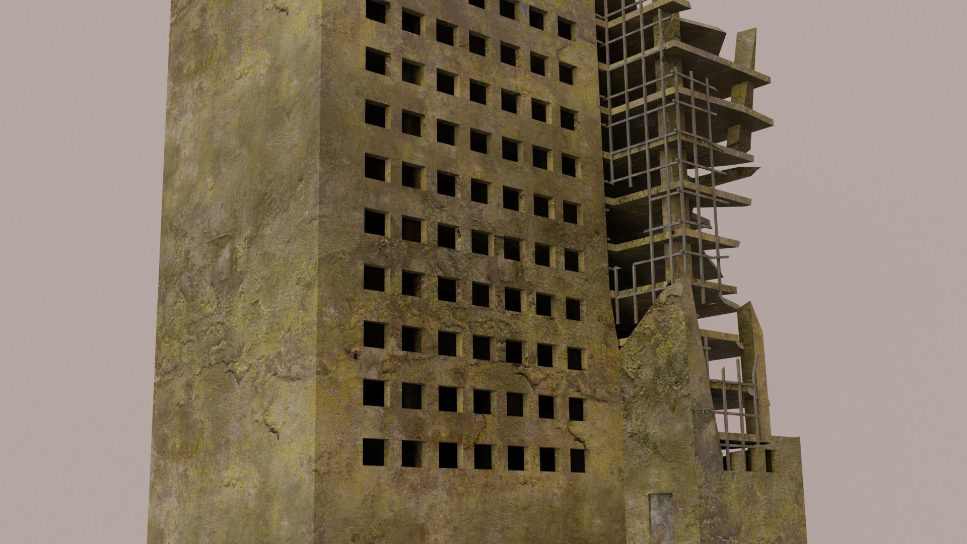 Destroyed building free 3D model | CGTrader