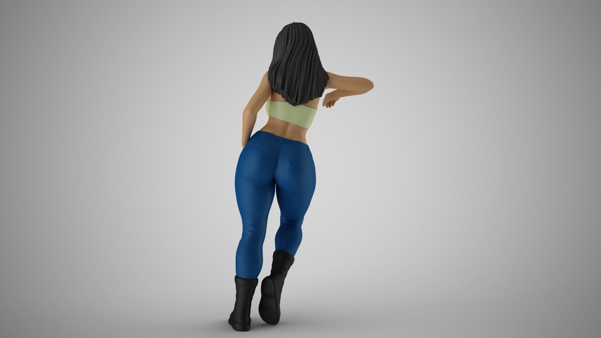 Girl Lean on Arm 3D model 3D printable | CGTrader