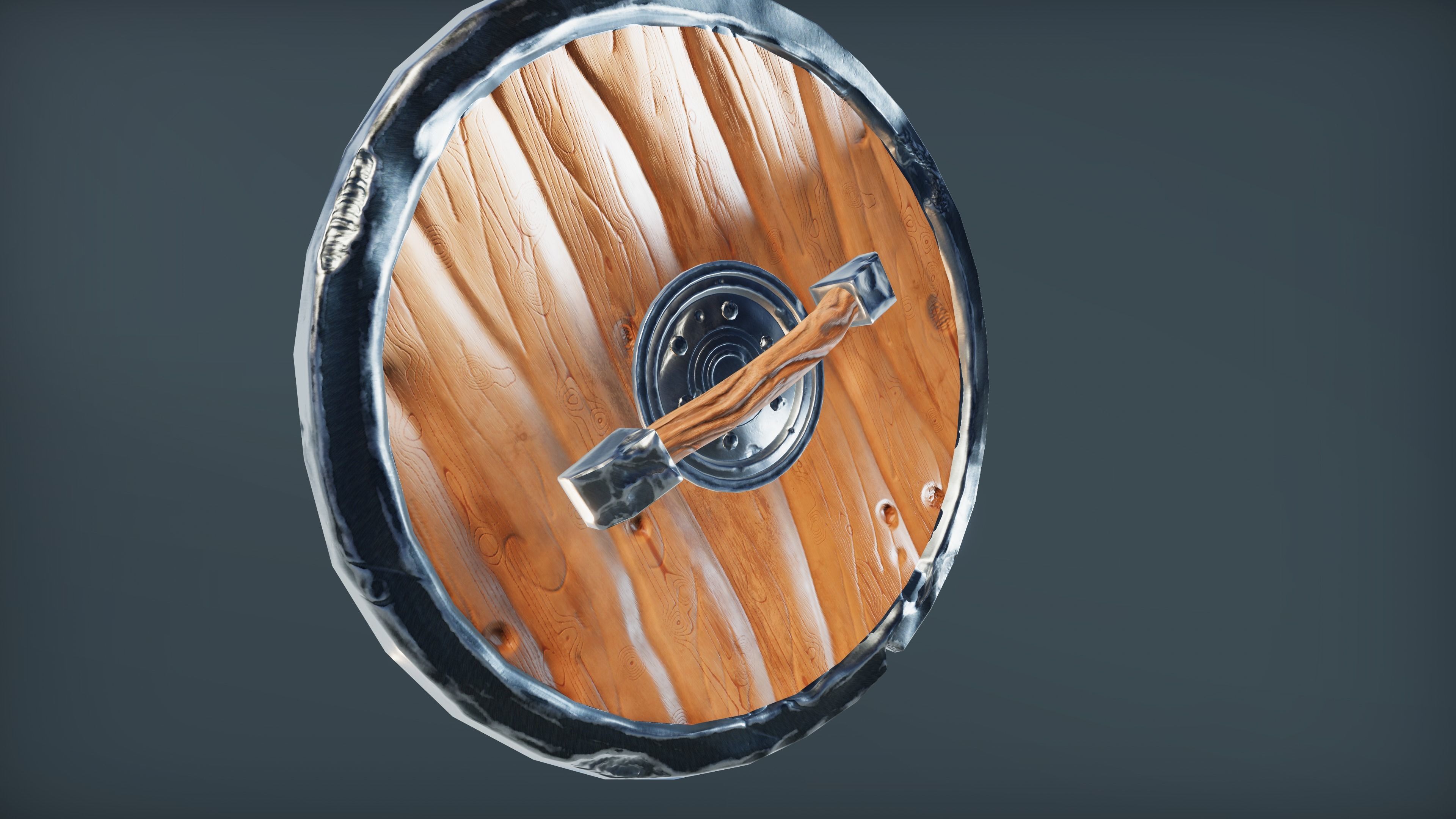 3D model Stylized Barbarian Shield VR / AR / low-poly | CGTrader