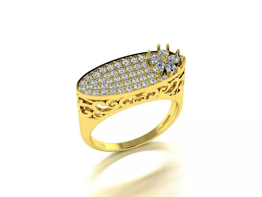 Diamond Jewelry Ring 3D model 3D printable | CGTrader