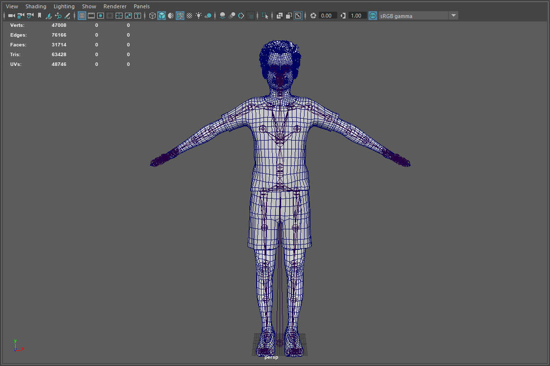 3D model Realistic boy rigged with face rig VR / AR / low-poly rigged ...