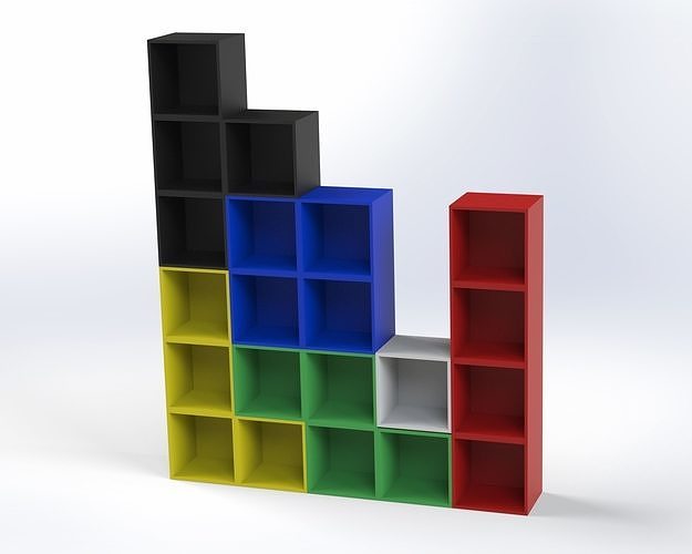 Tetris Storage 3D model 3D printable | CGTrader
