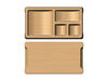 Rectangular 4 pockets serving tray relief 3D model 3D printable | CGTrader