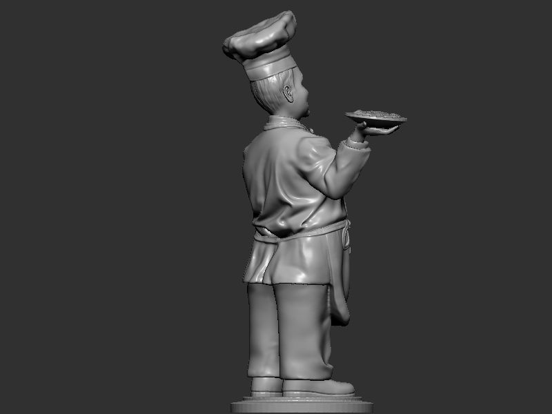 Waiter Statue 3D model 3D printable | CGTrader