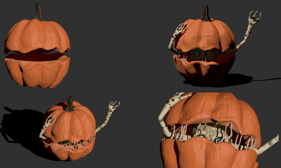 Unique pumpkinheaded trinity - Pack 3D model | CGTrader