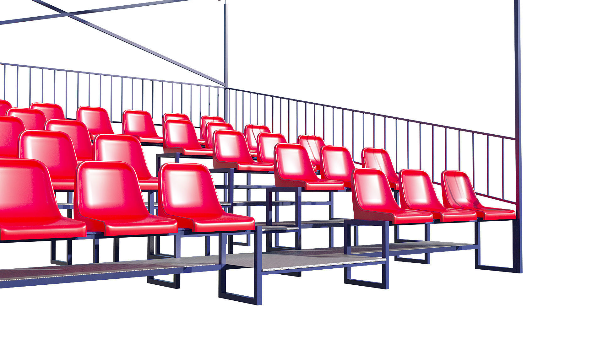 Stadium Seating Tribune pack 3D model | CGTrader