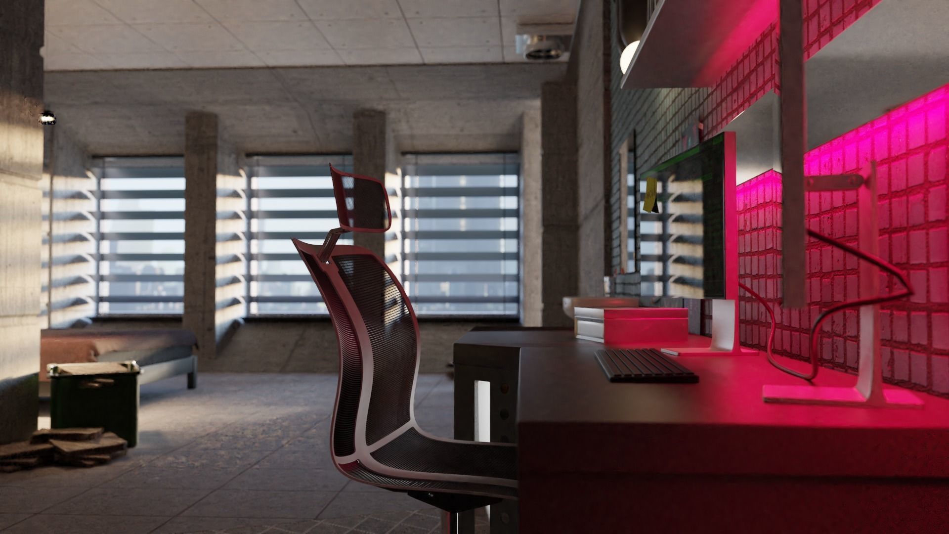 Cyberpunk Apartment v3 Scene - High Detail 3D model | CGTrader