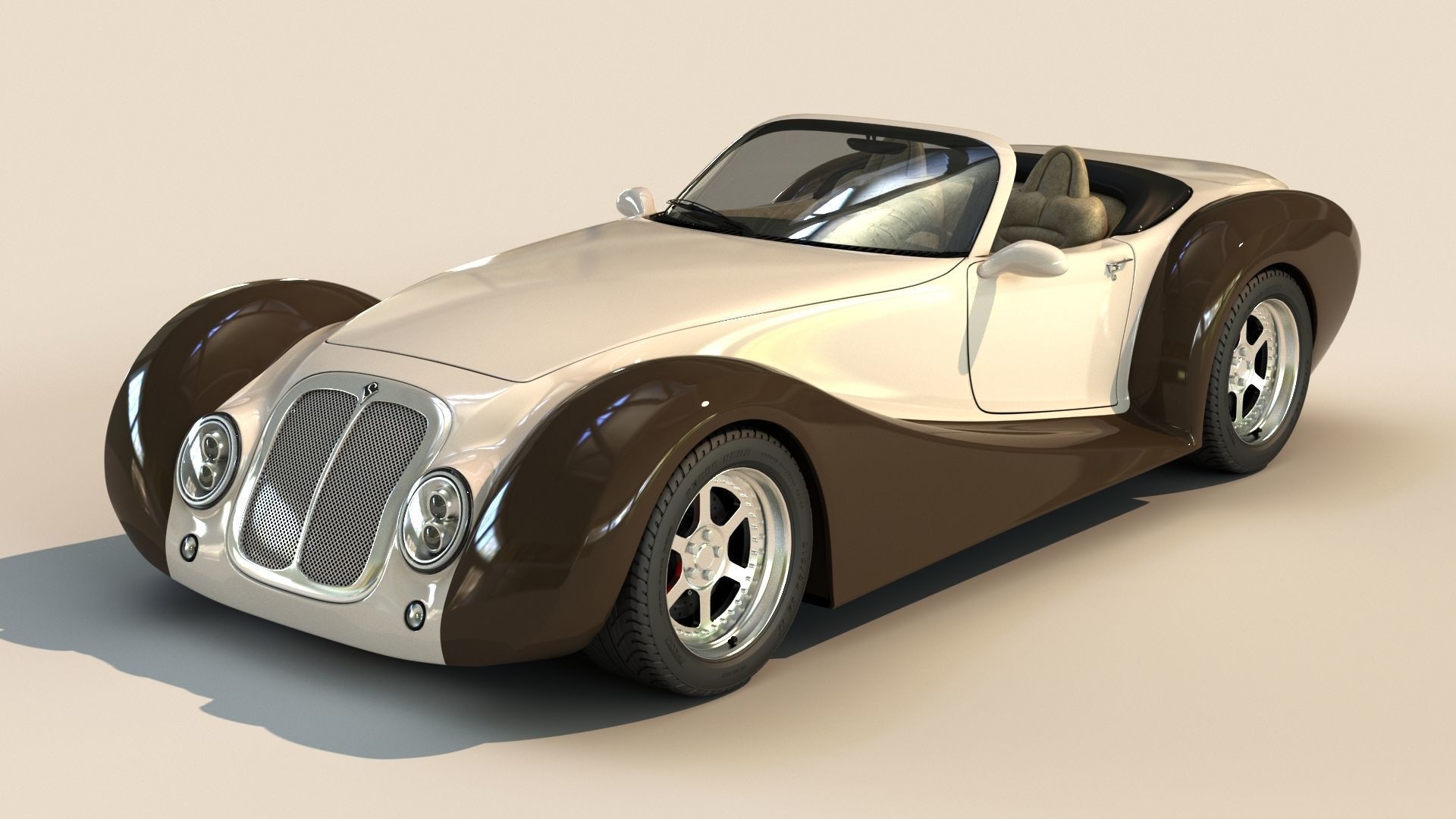 3D Generic Roadster Car With Realistic V-Ray Materials 3D model 3D ...