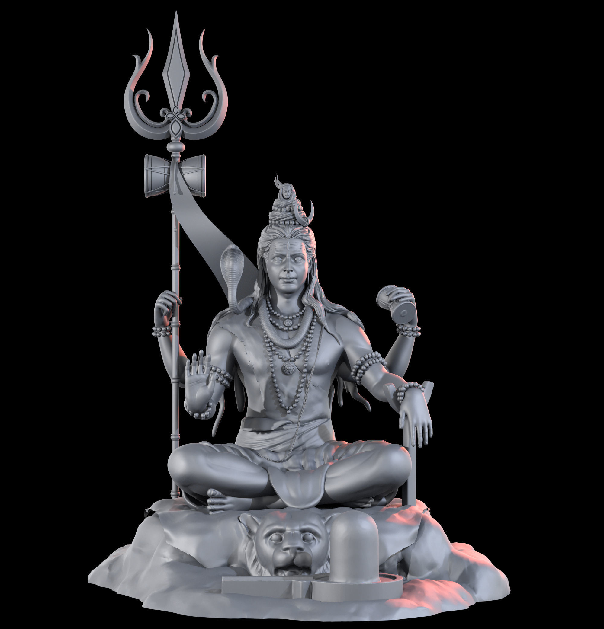 Mahadev statue of lord shiva 3D model 3D printable | CGTrader
