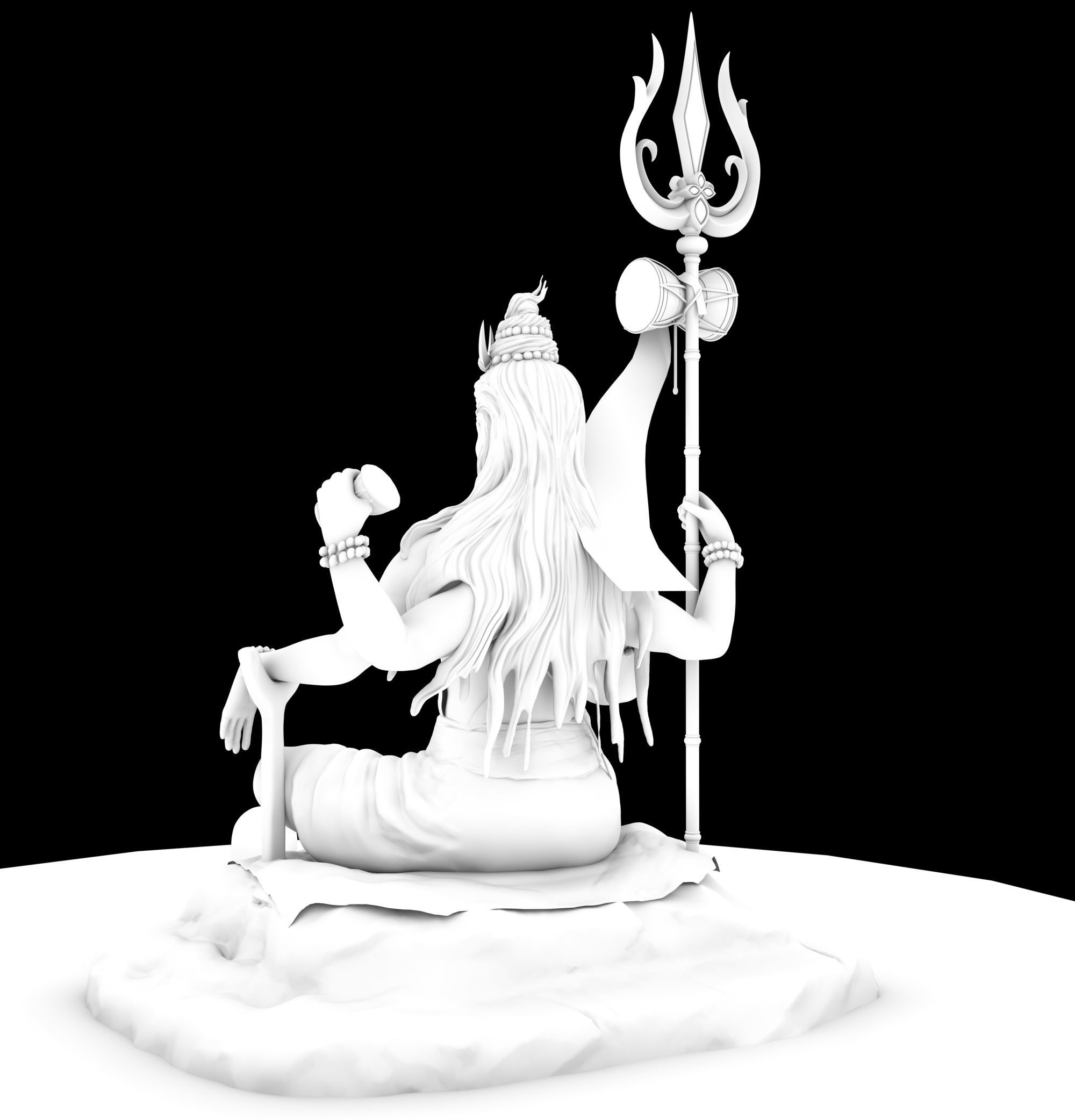 Mahadev statue of lord shiva 3D model 3D printable | CGTrader