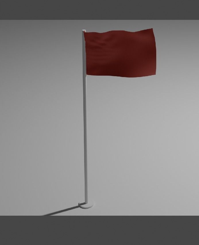 3D model simple Red flag VR / AR / low-poly | CGTrader