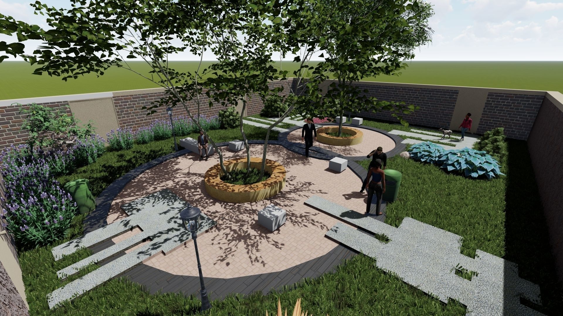 Atrium garden design 3D model | CGTrader