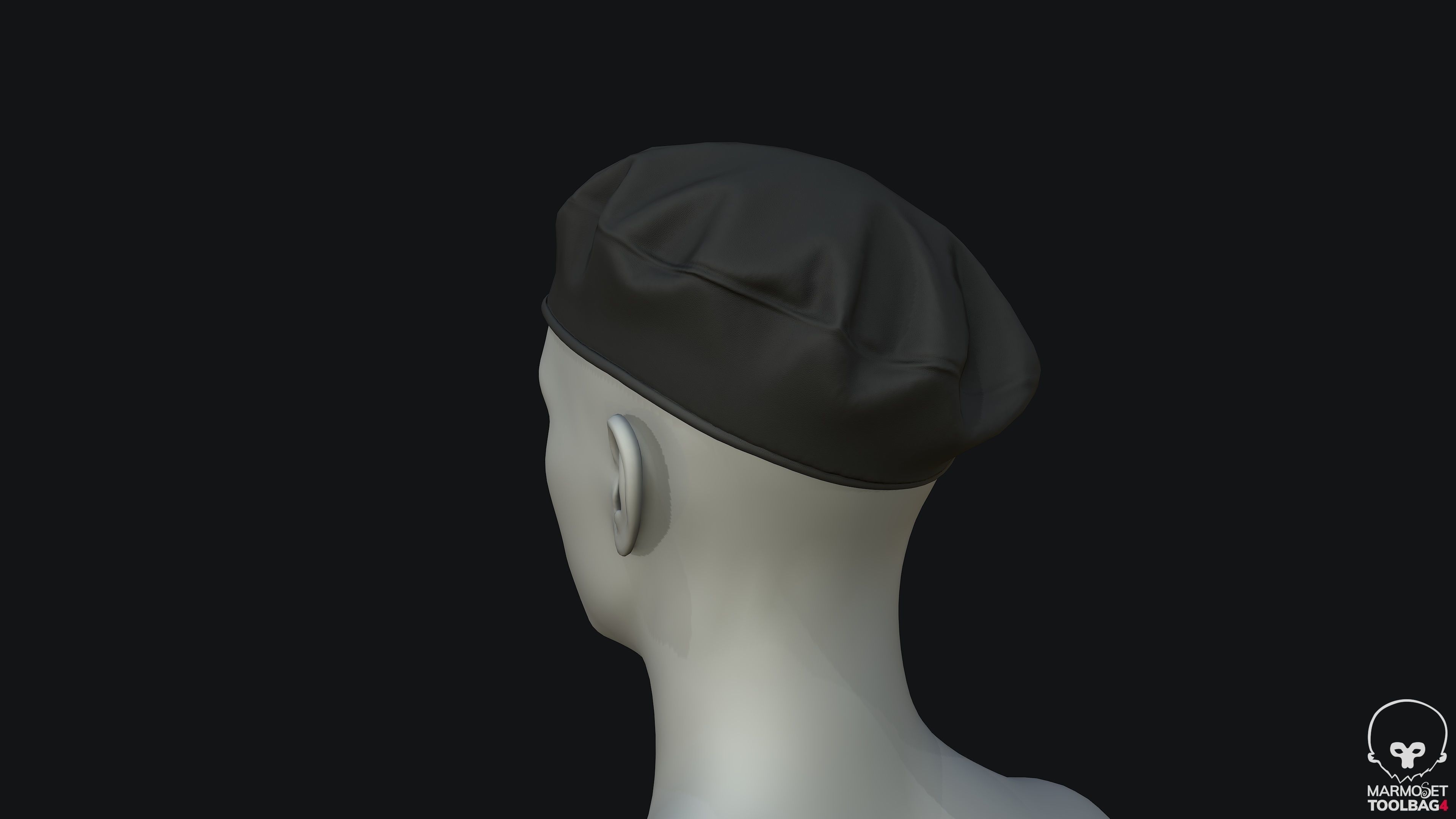 3D model Military Beret Black PBR VR / AR / low-poly | CGTrader