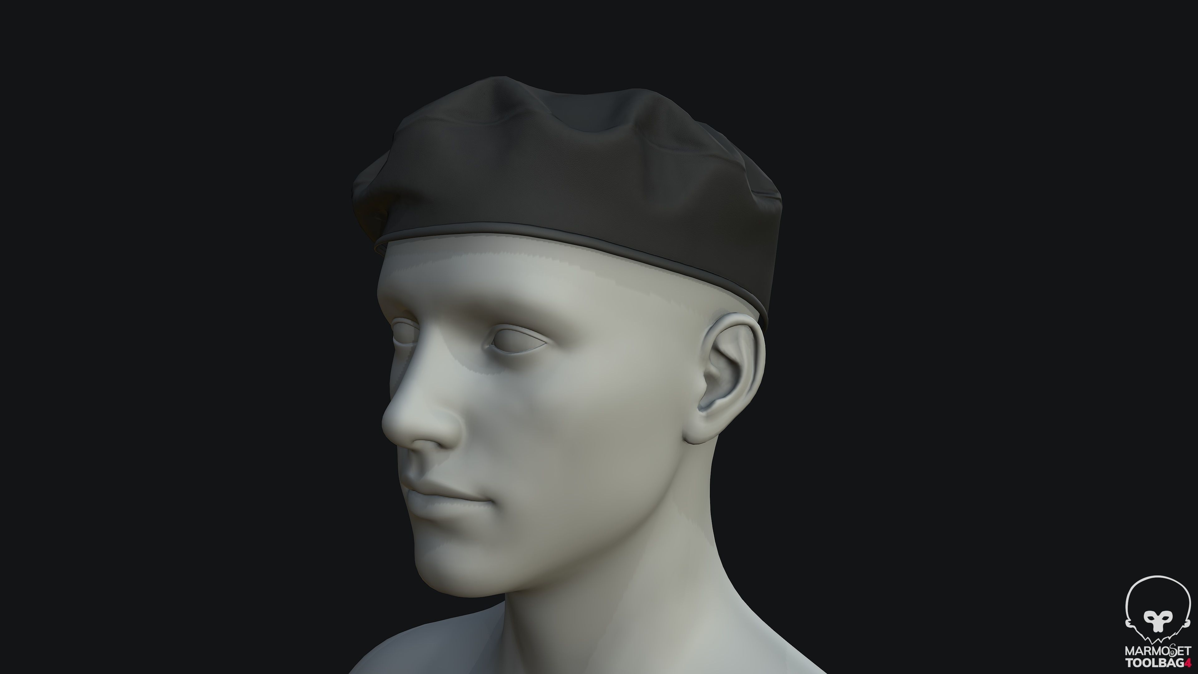 3D model Military Beret Black PBR VR / AR / low-poly | CGTrader