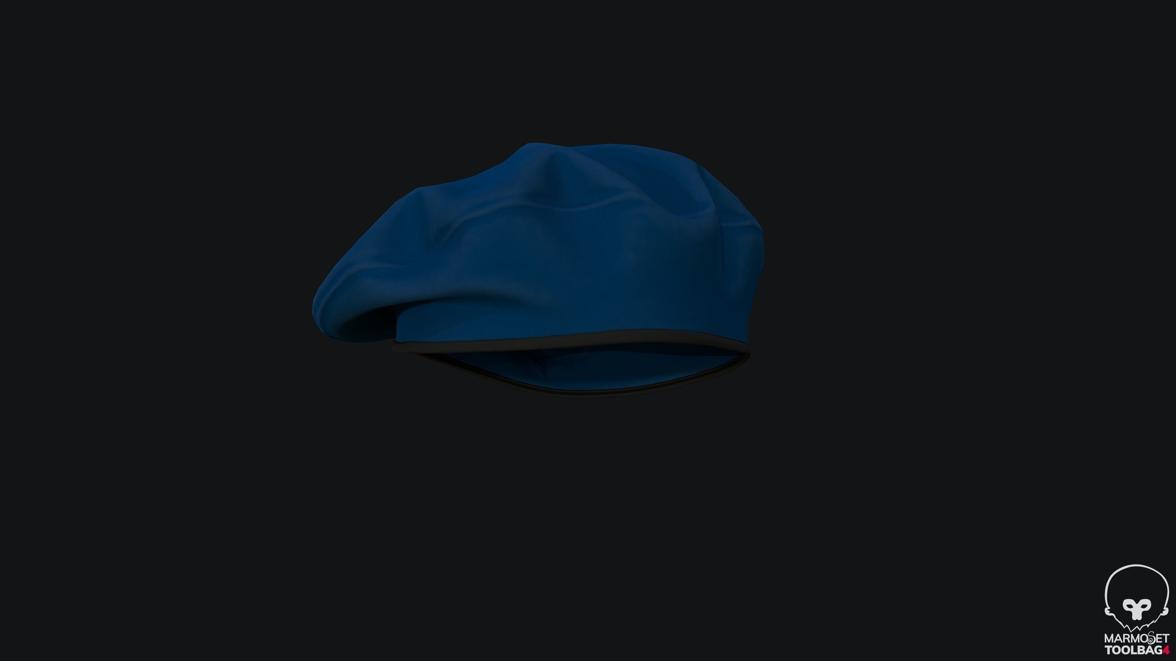 3D model Military Beret Blue PBR VR / AR / low-poly | CGTrader