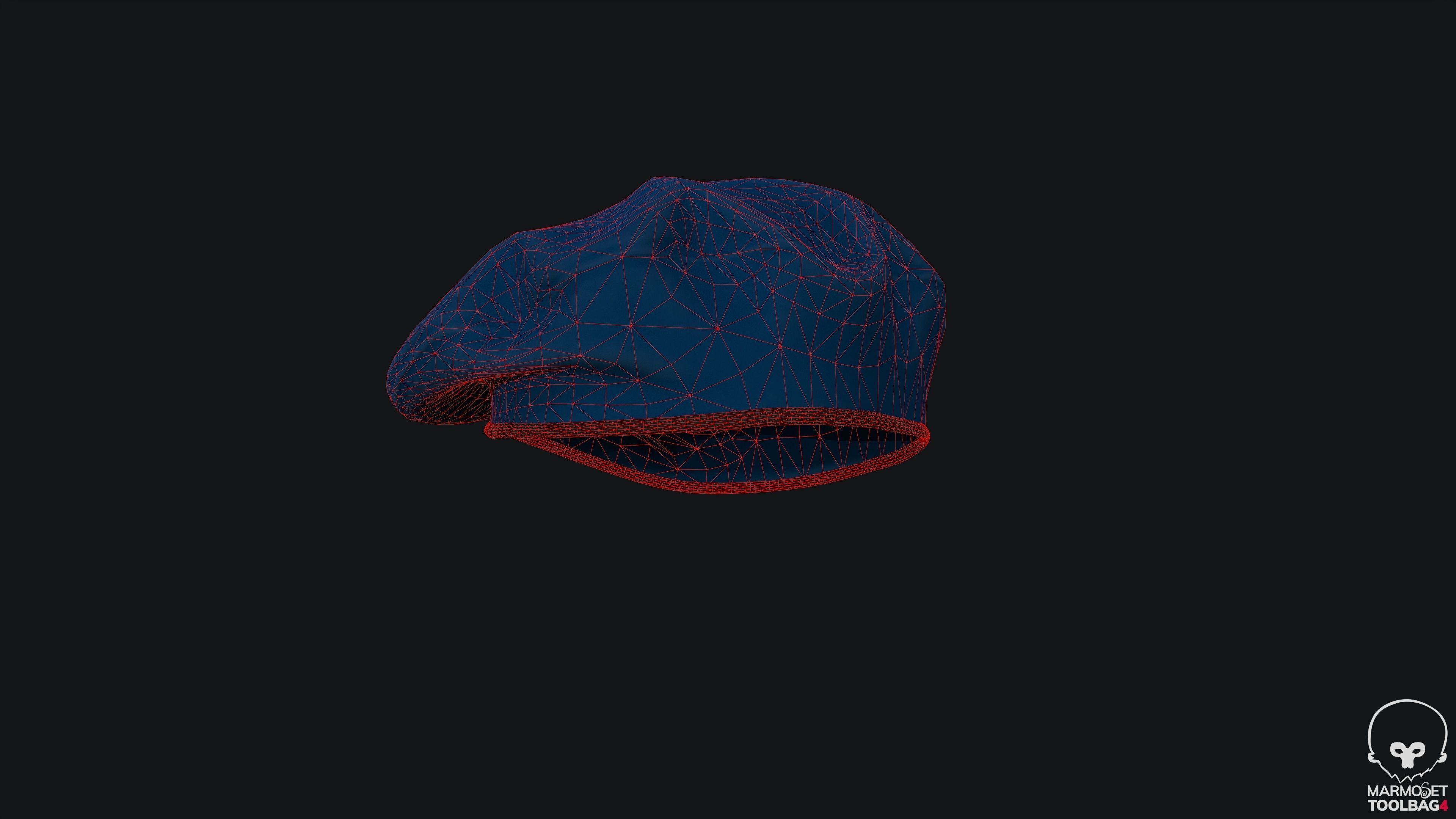 3D model Military Beret Blue PBR VR / AR / low-poly | CGTrader