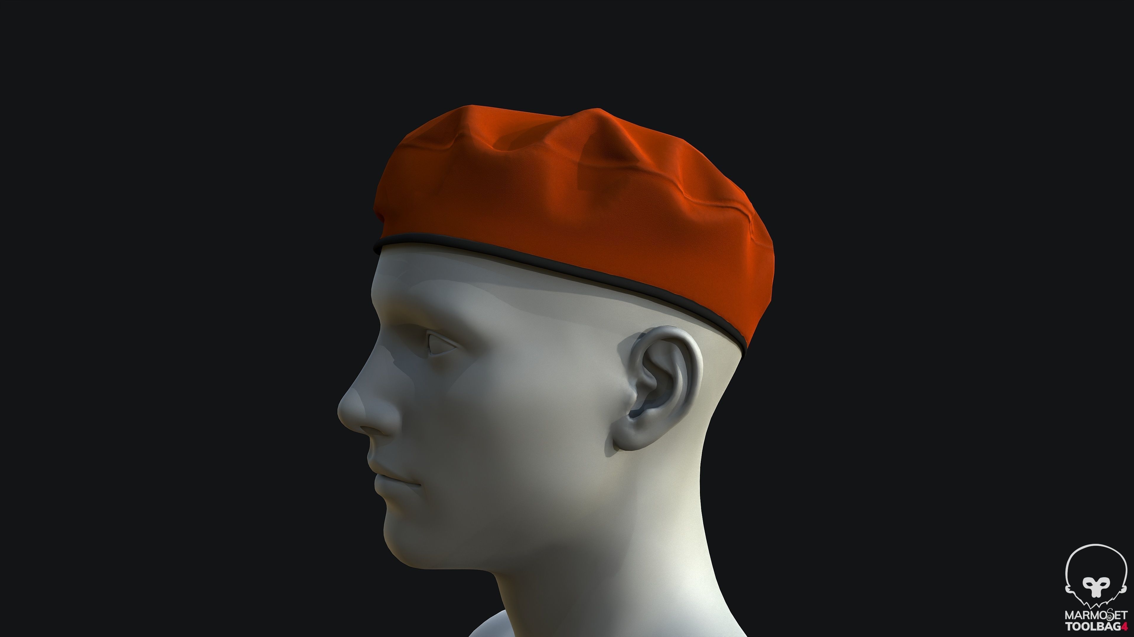3D model Military Beret Orange PBR VR / AR / low-poly | CGTrader