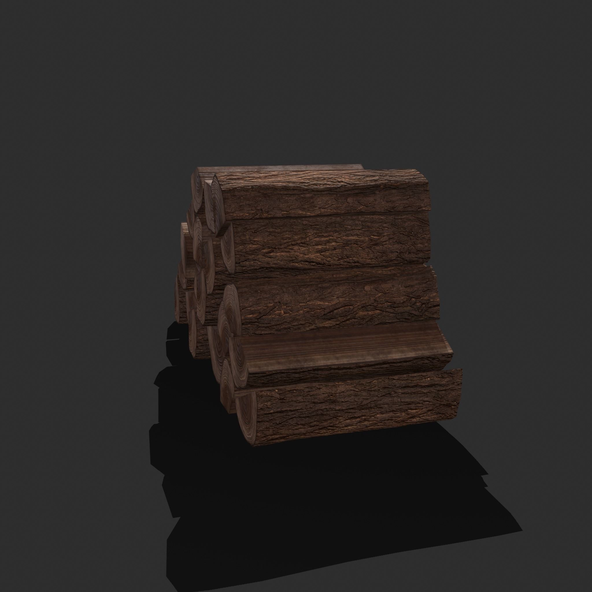3D model Wood Stack Pieces VR / AR / low-poly | CGTrader