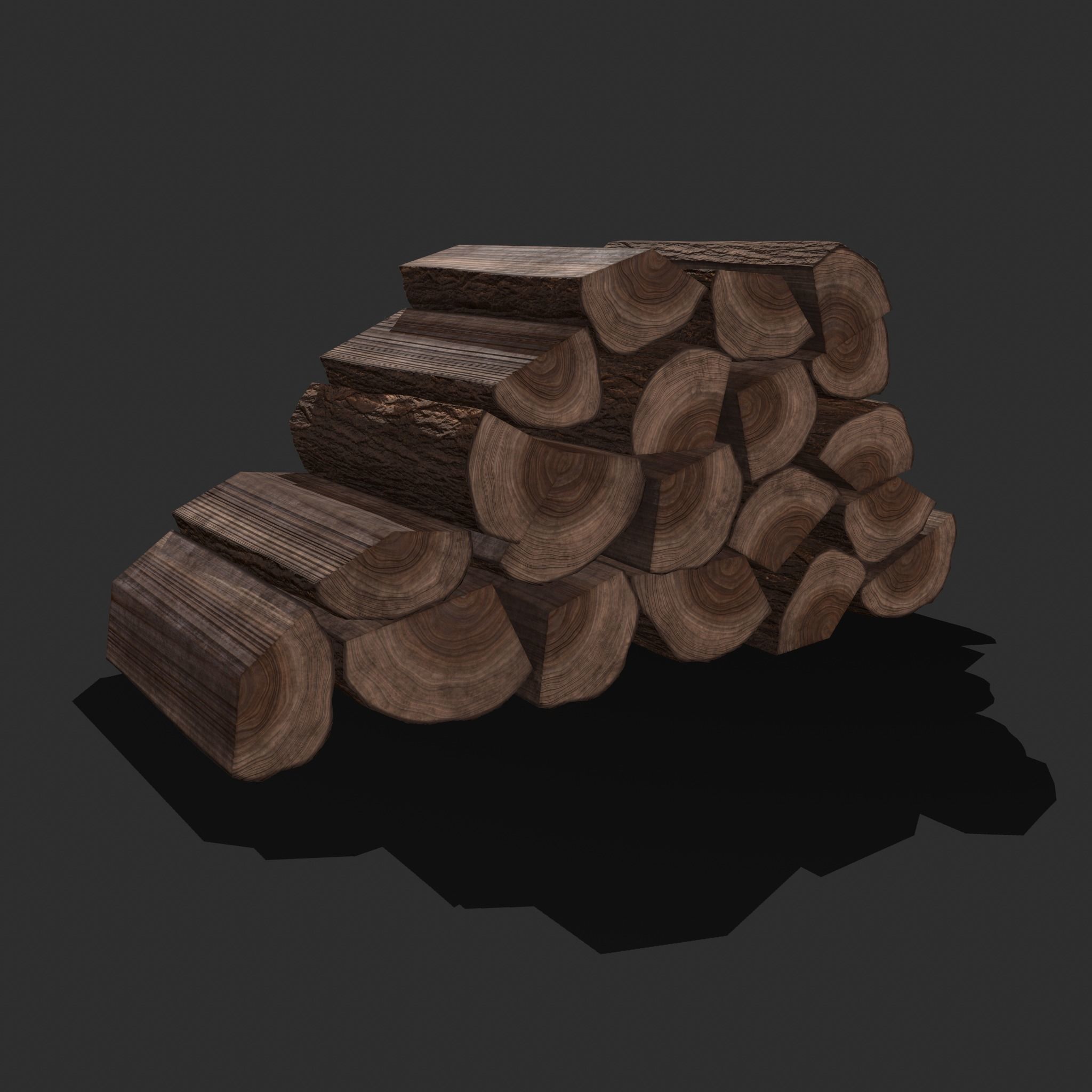 3D model Wood Stack Pieces VR / AR / low-poly | CGTrader