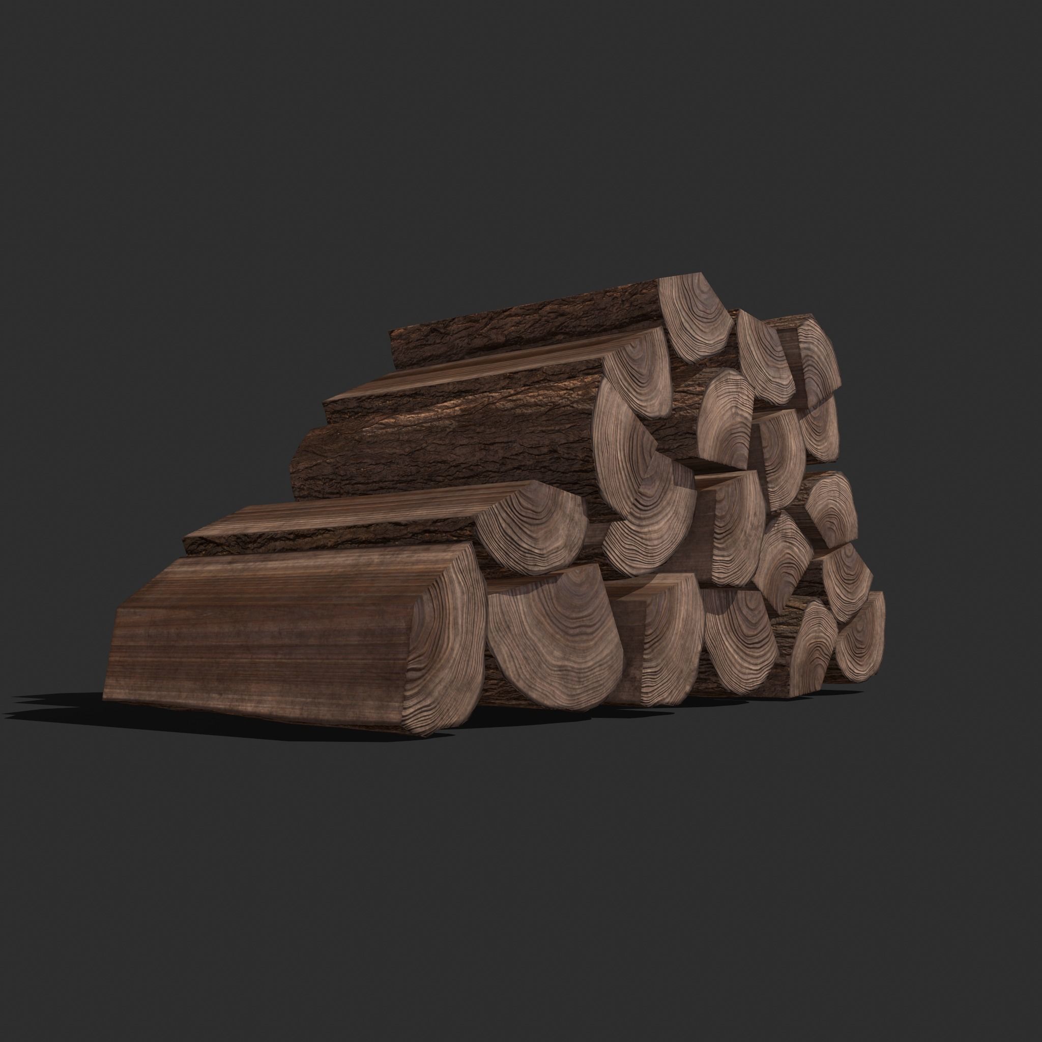 3D model Wood Stack Pieces VR / AR / low-poly | CGTrader
