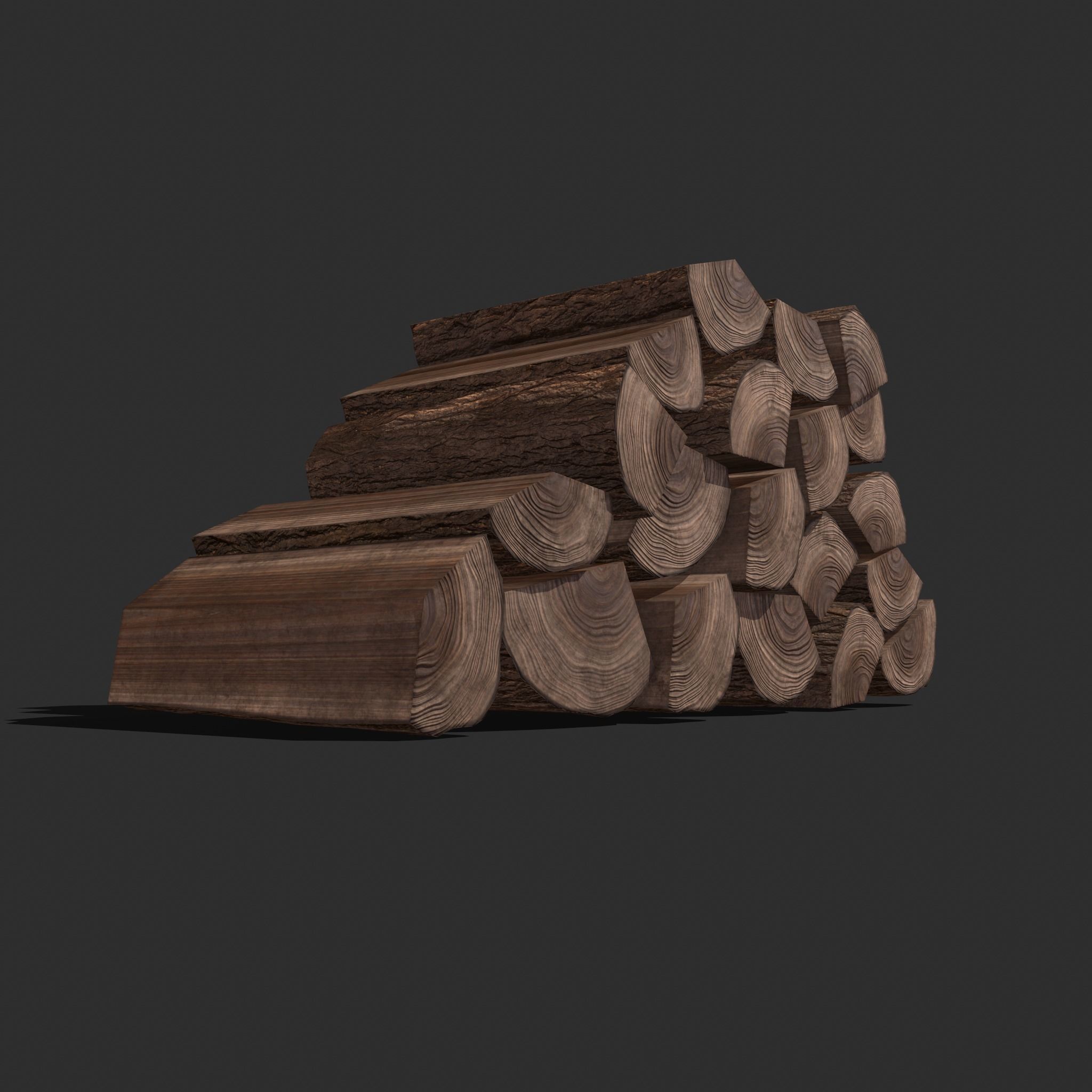 3D model Wood Stack Pieces VR / AR / low-poly | CGTrader