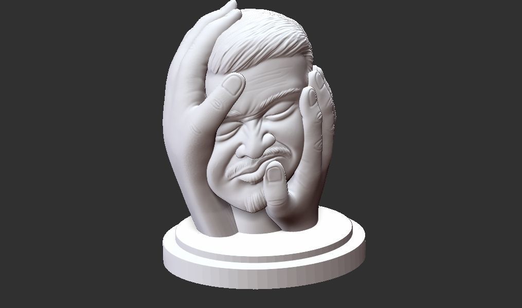 Funny face design free 3D model 3D printable | CGTrader