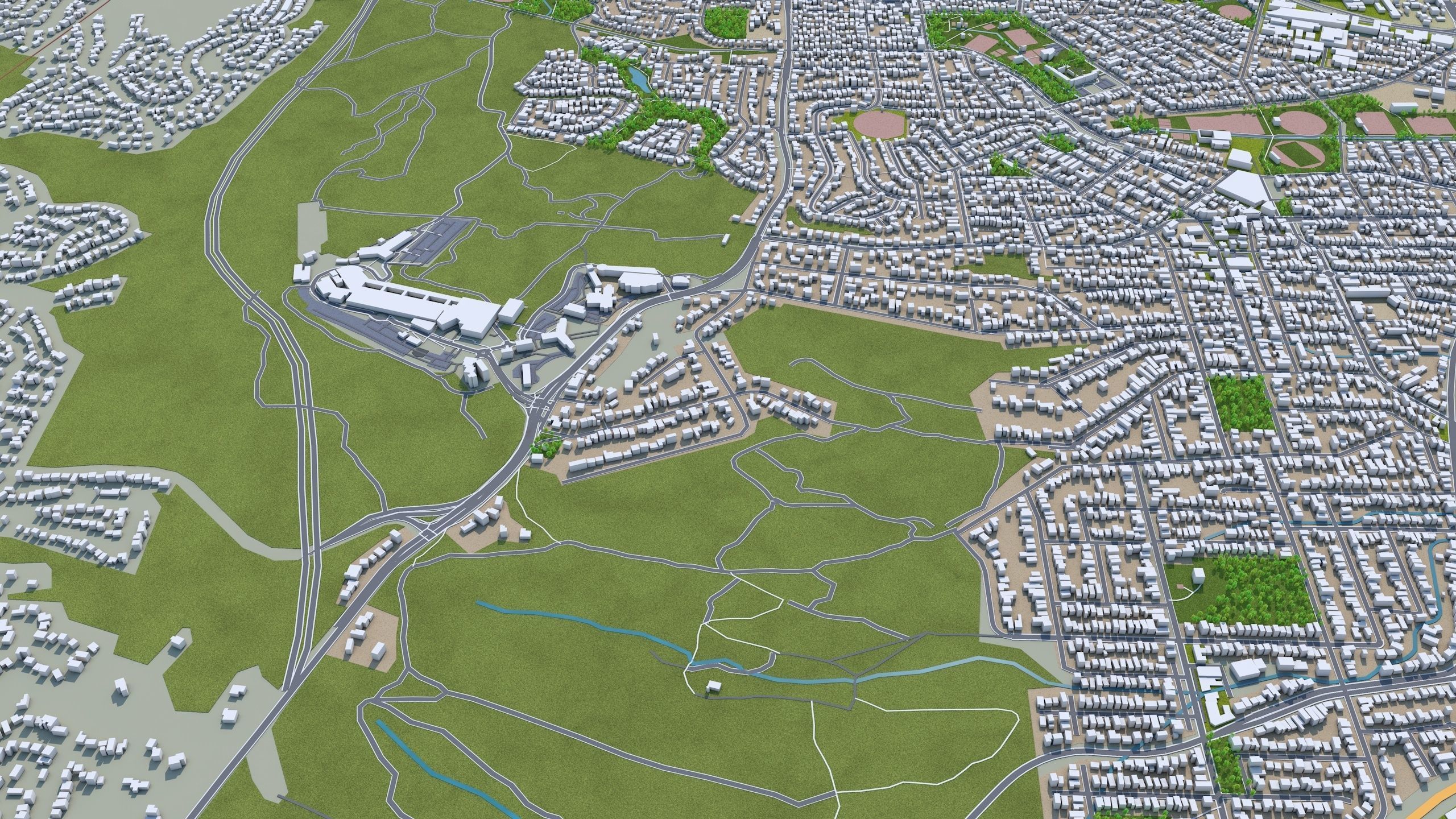 3D model Newcastle Australia 20km VR / AR / low-poly | CGTrader