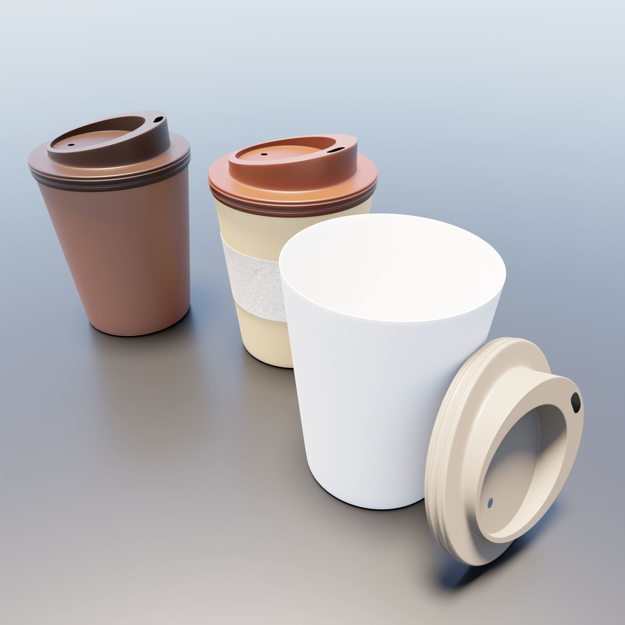 Paper cup coffee model 3D model | CGTrader